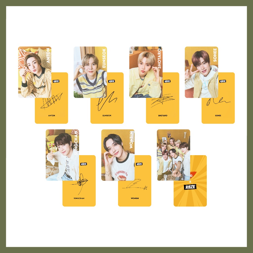 Photocard OFFICIAL RIIZE ANIMAL | Aespa RICHOCO | Stray KIDS ULTRA MILK ...