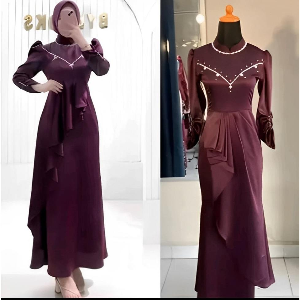 Rashiqa Slim Fit Satin Dress Wedding Dress Modern Graduation Bridesmaids Party Mermaid Dress ...