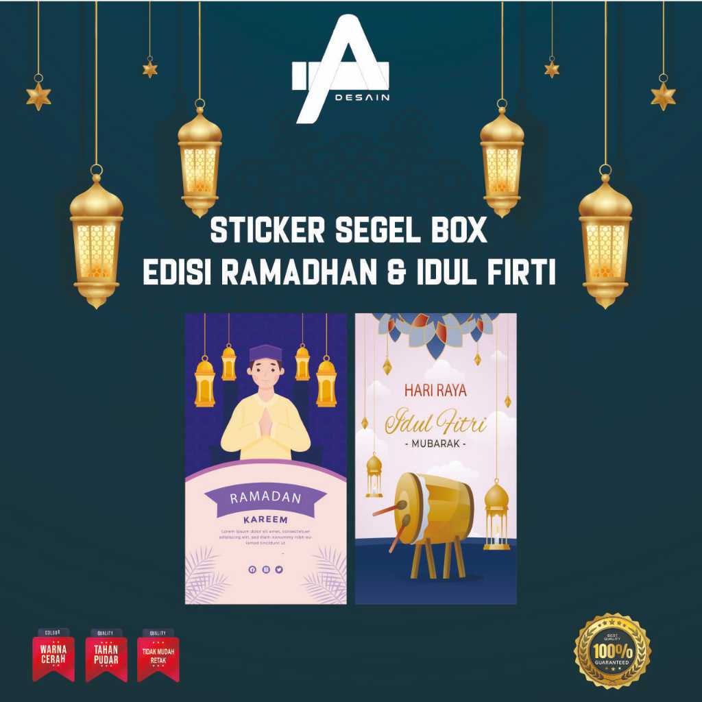 Ramadhan Eid edition custom cromo/vynil seal stickers waterproof food ...