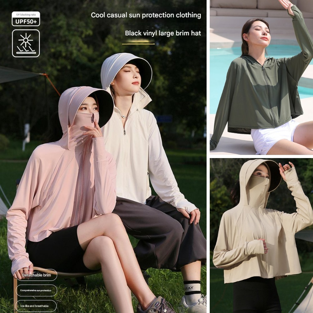 Waterrepellent Long Sleeve Women's UV JACKET (J06 VINYL UV JACKET ...