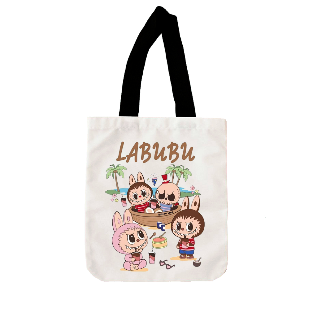 Labubu Trend Canvas Tote Bag - Latest Trend Unisex Combination Tote Bag ...