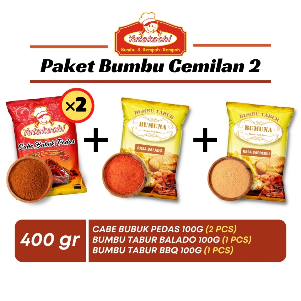 Snack Seasoning Package 2 Yutakachi / Spicy Chili Powder 100g (2pcs ...