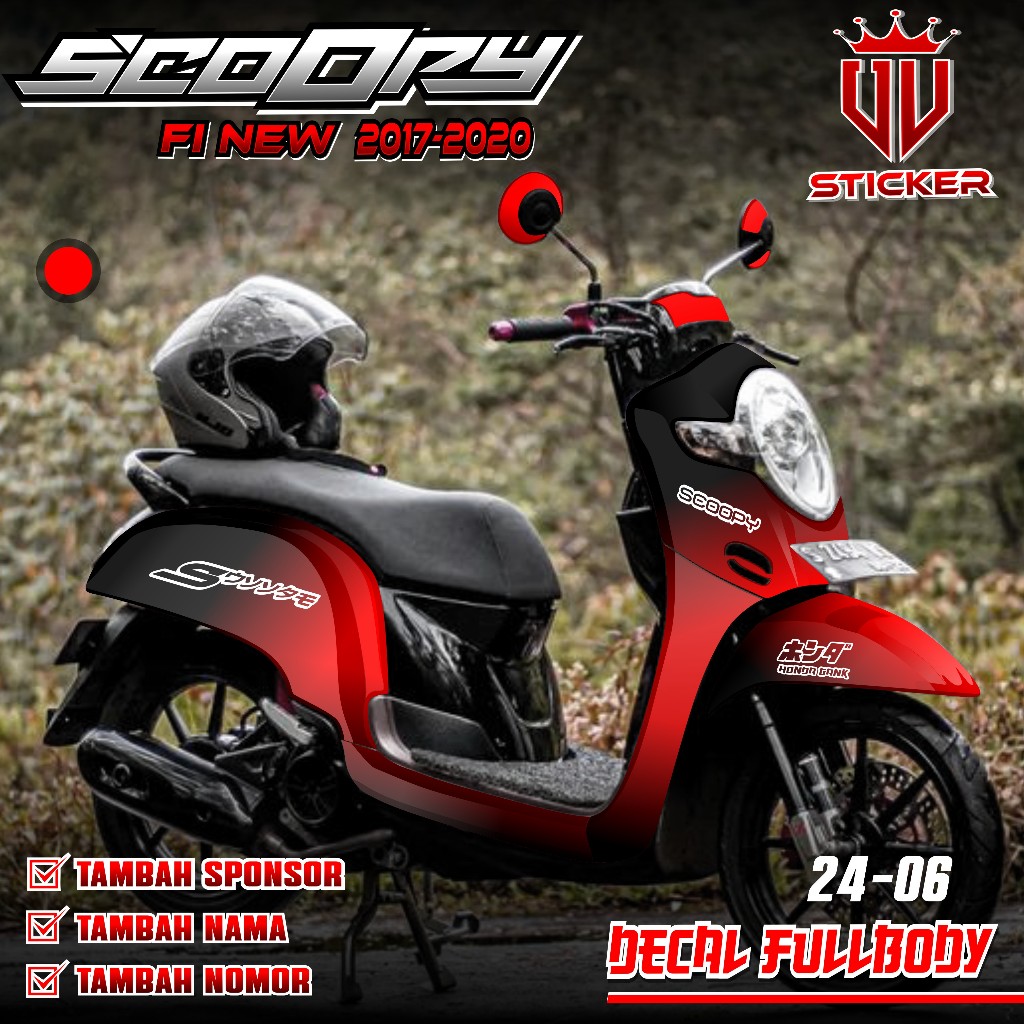 Full Body Decal Sticker for Honda Scoopy Fi New 2017 2018 2019 2020 ...