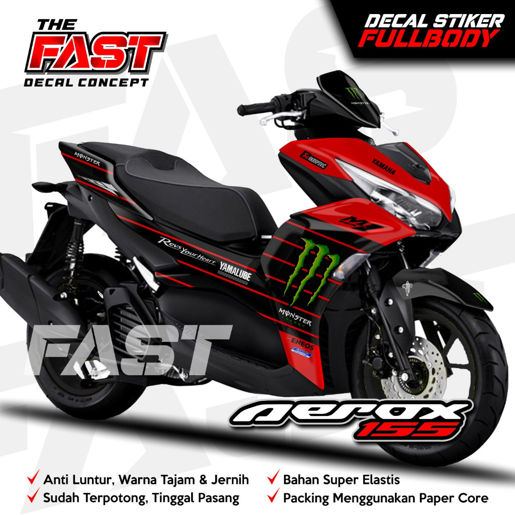 Fullbody Aerox New155 VVA Racing Variation Decal Sticker - New Aerox ...