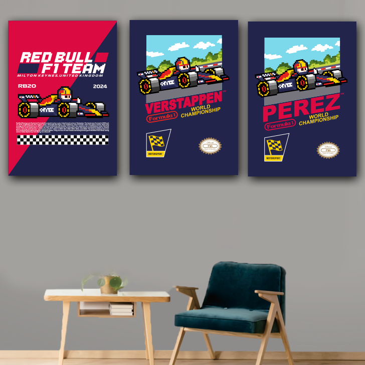 HIASAN DINDING KAYU Karimika Racing Wooden Poster F1 MAX VERSTAPPEN 33 ...