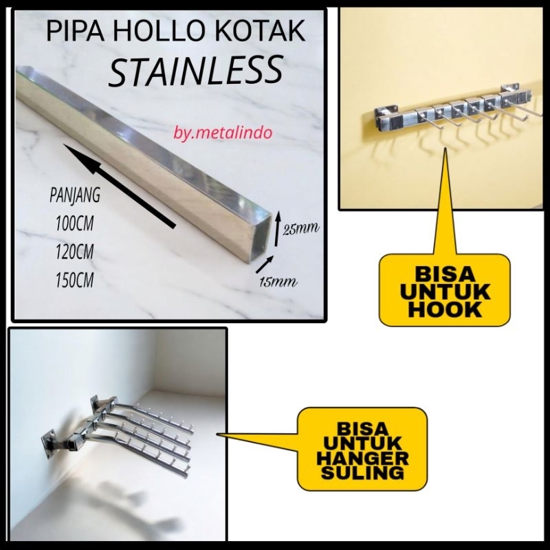 Metalindo Stainless Square Pipe Hollo Display Pipe Display | Shopee ...