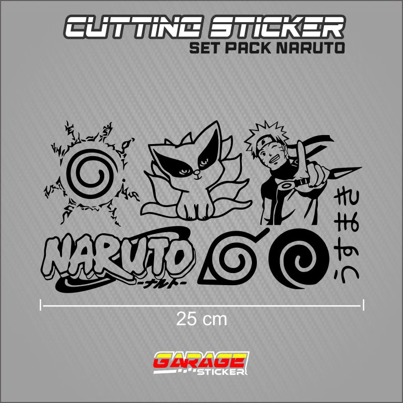 Naruto sticker pack cutting sticker set uzumaki naruto kyubi kurama ...
