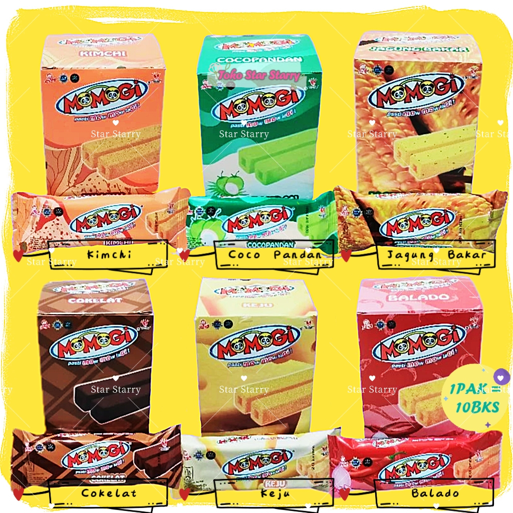 [Per BOX] MOMOGI 1 BOX CONTAINS 10 PCS 12 GRAM/ MOMOGI STICK SNACK ...