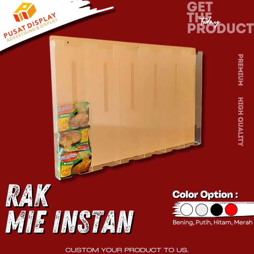 Acrylic Noodle Display 6 Slots / Noodle Variation Rack (Wall Noodle ...