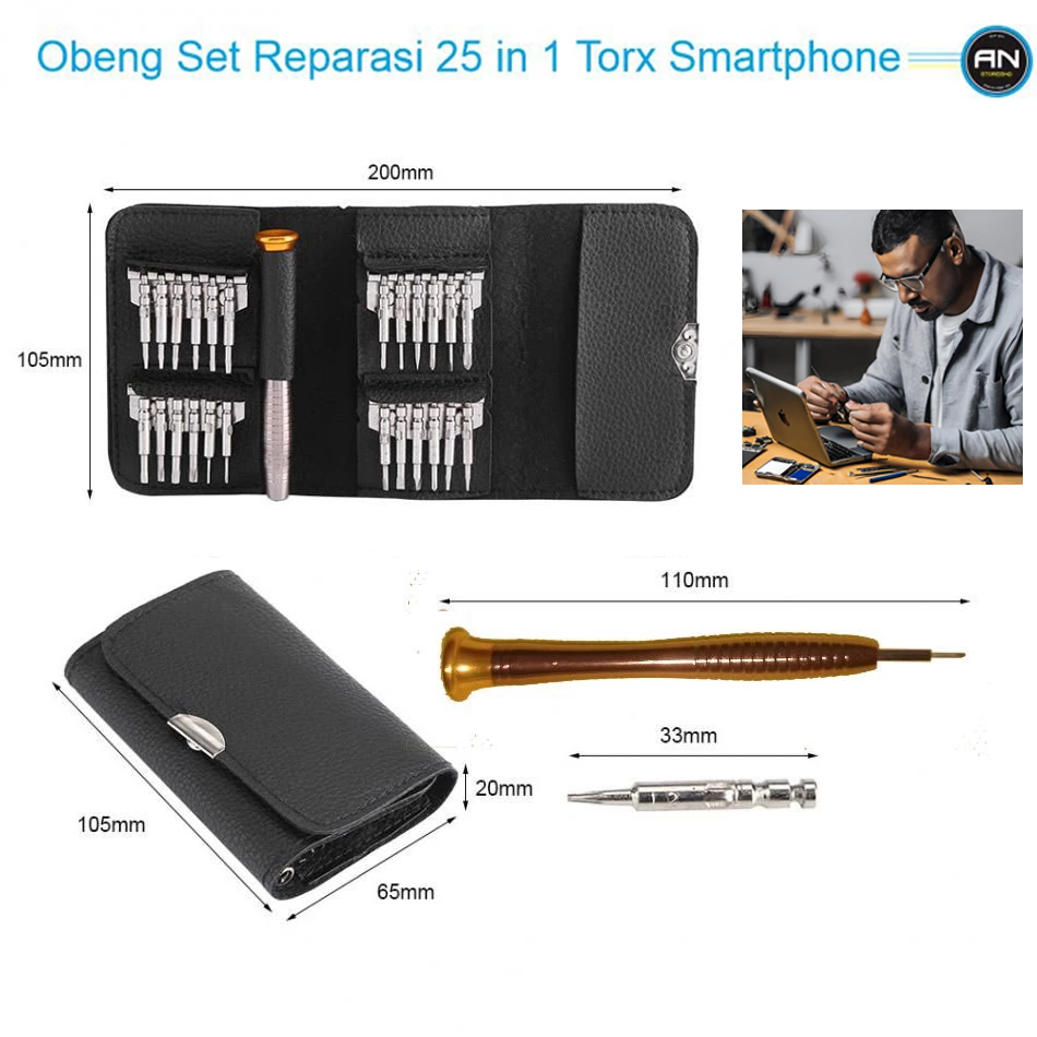 MATA 25 in 1 Torx Smartphone Repair Screwdriver Set - Multipurpose 24 ...
