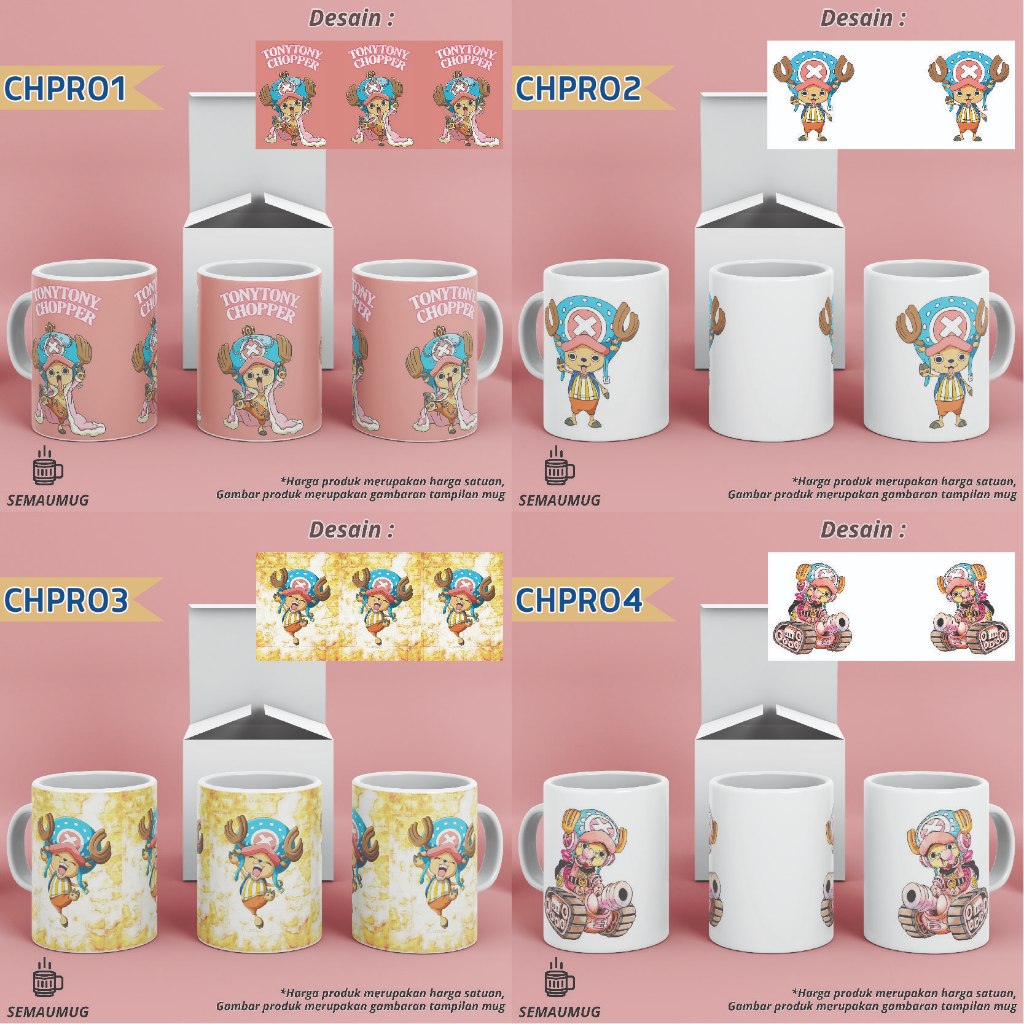 Tony CHOPPER ONE PIECE MUG ANIME GIFT HAMPERS CUSTOM PRINT CUP GLASS ...