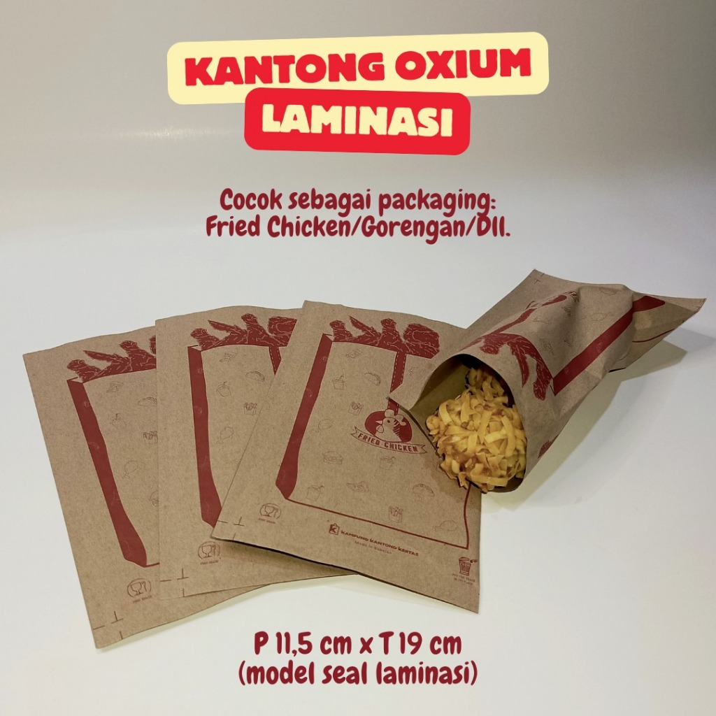 Fried Chicken Paper Bag Fried Chicken Bag/ Contents 50 pcs - FRIED ...