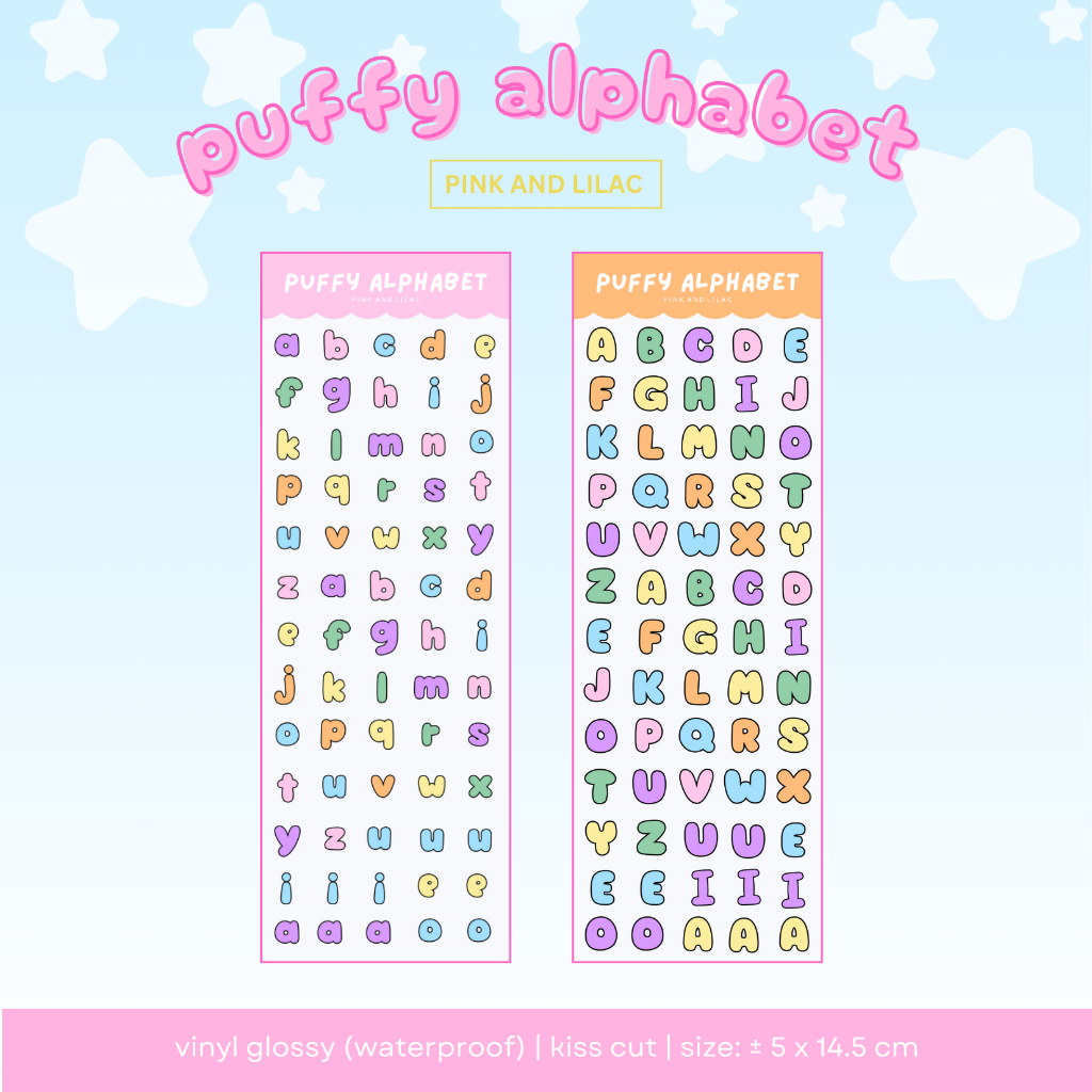 Puffy Alphabet Sheet Sticker | Shopee Singapore