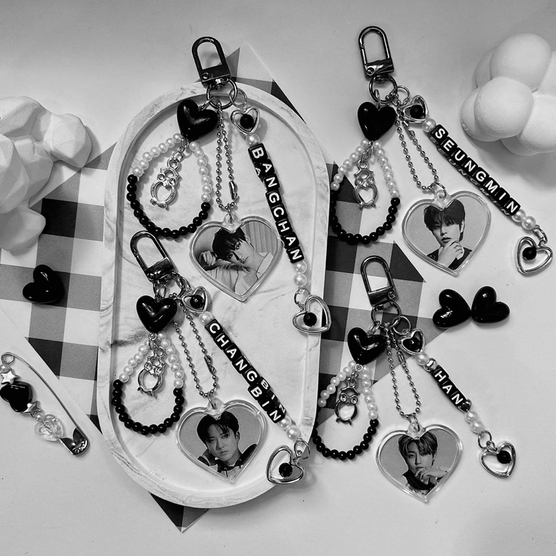 [Can Be Customized] Phonestrap/Keychain STRAY KIDS BW Ver|Stray KIDS ...