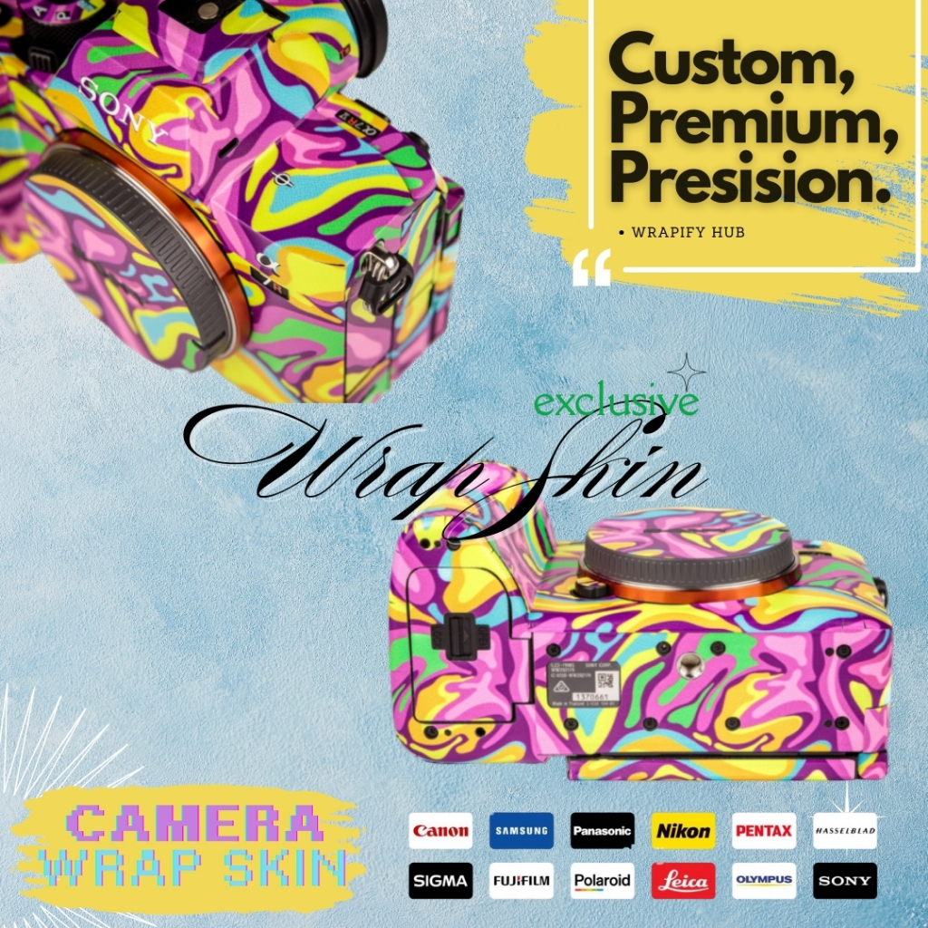 Wrap Skin Camera/Camera Sony Alpha A7 Mark Iv Template Vector Protector ...
