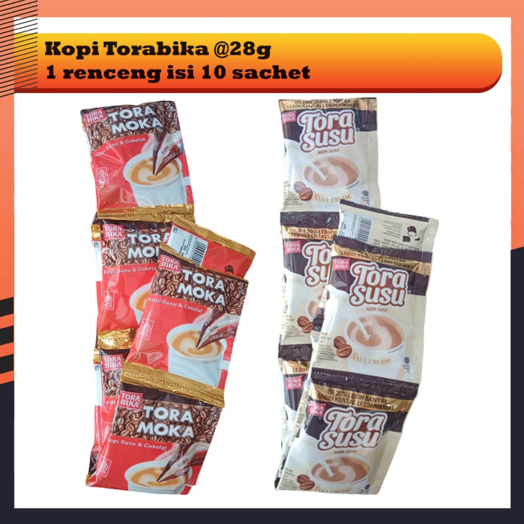 Torabika Coffee Tora Moka Milk @28g 1 Plan contains 10 Sachets | Shopee ...