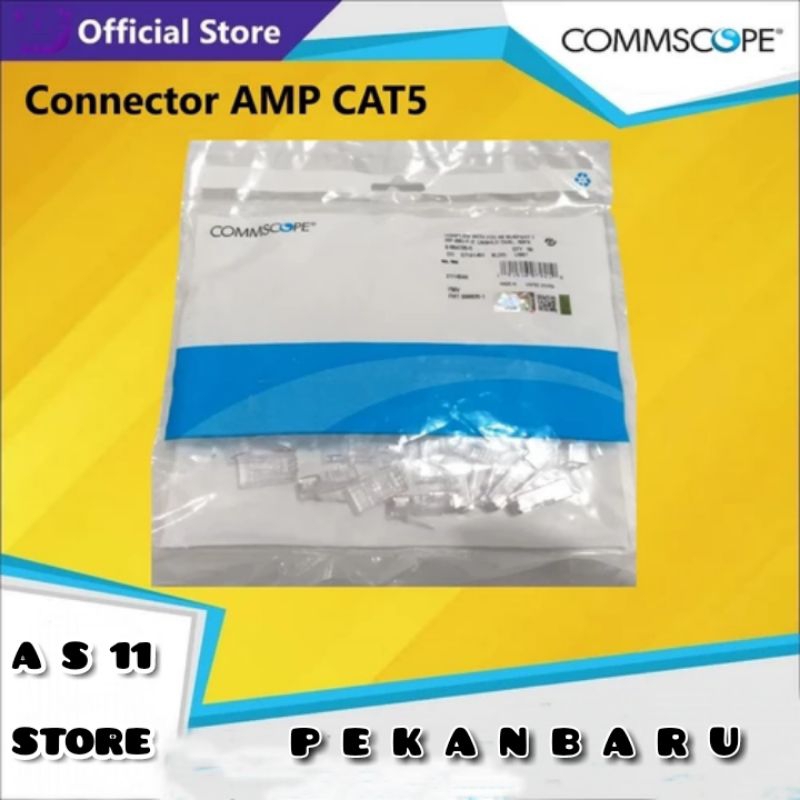 Amp COMMSCOPE RJ45 CAT5 Connector Contains 50 Pcs | Shopee Singapore