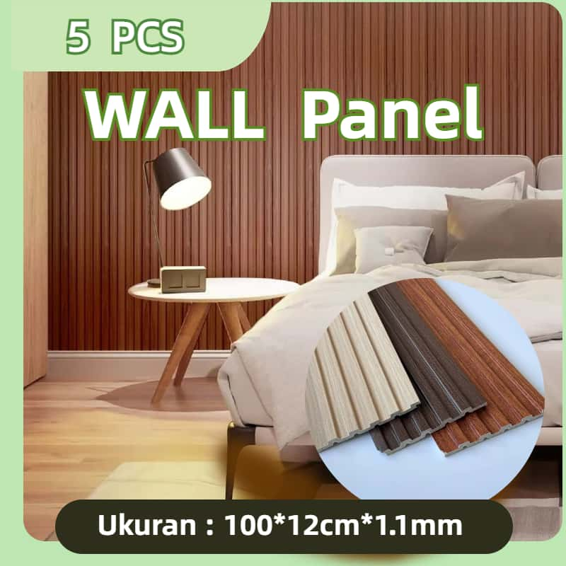 1/5 PCS WPC 3D Panel 100cm*12cm Premium Wood Fluted Wall Panel TV ...