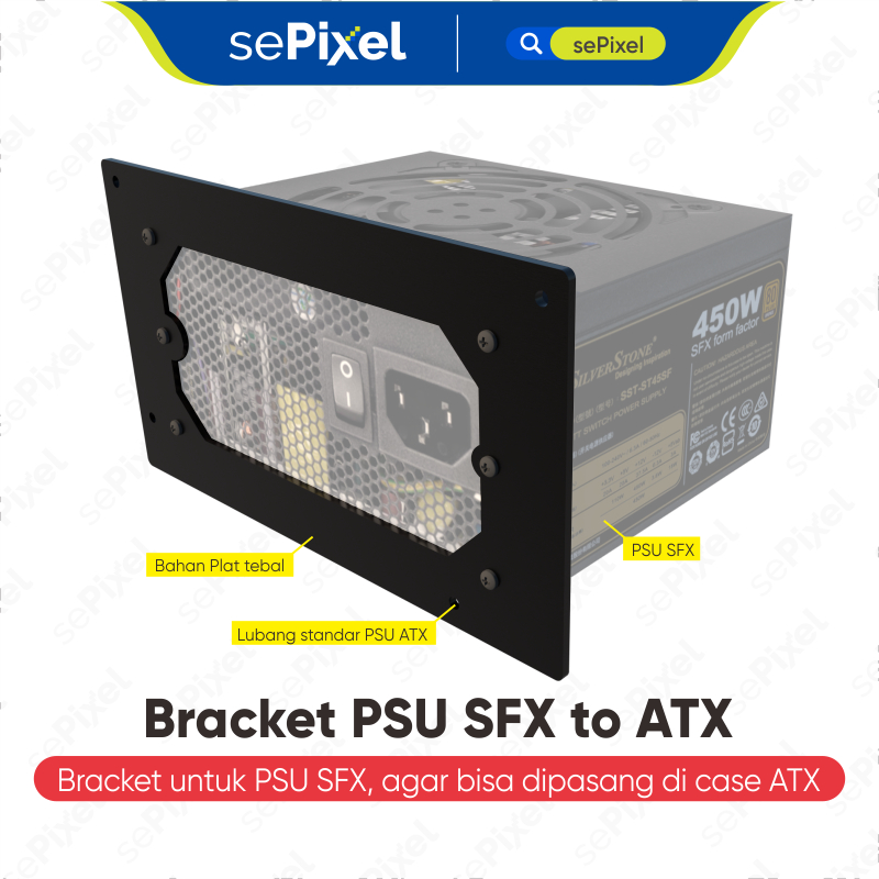 Psu SFX to ATX Bracket made of iron plate | Shopee Singapore