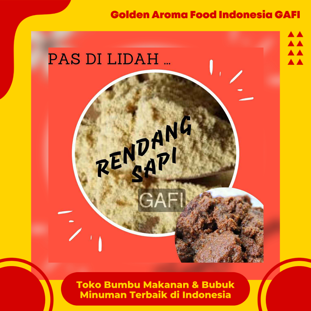 Beef Rendang Flavored Seasoning 1 kg Delicious Delicious Savory, Beef ...