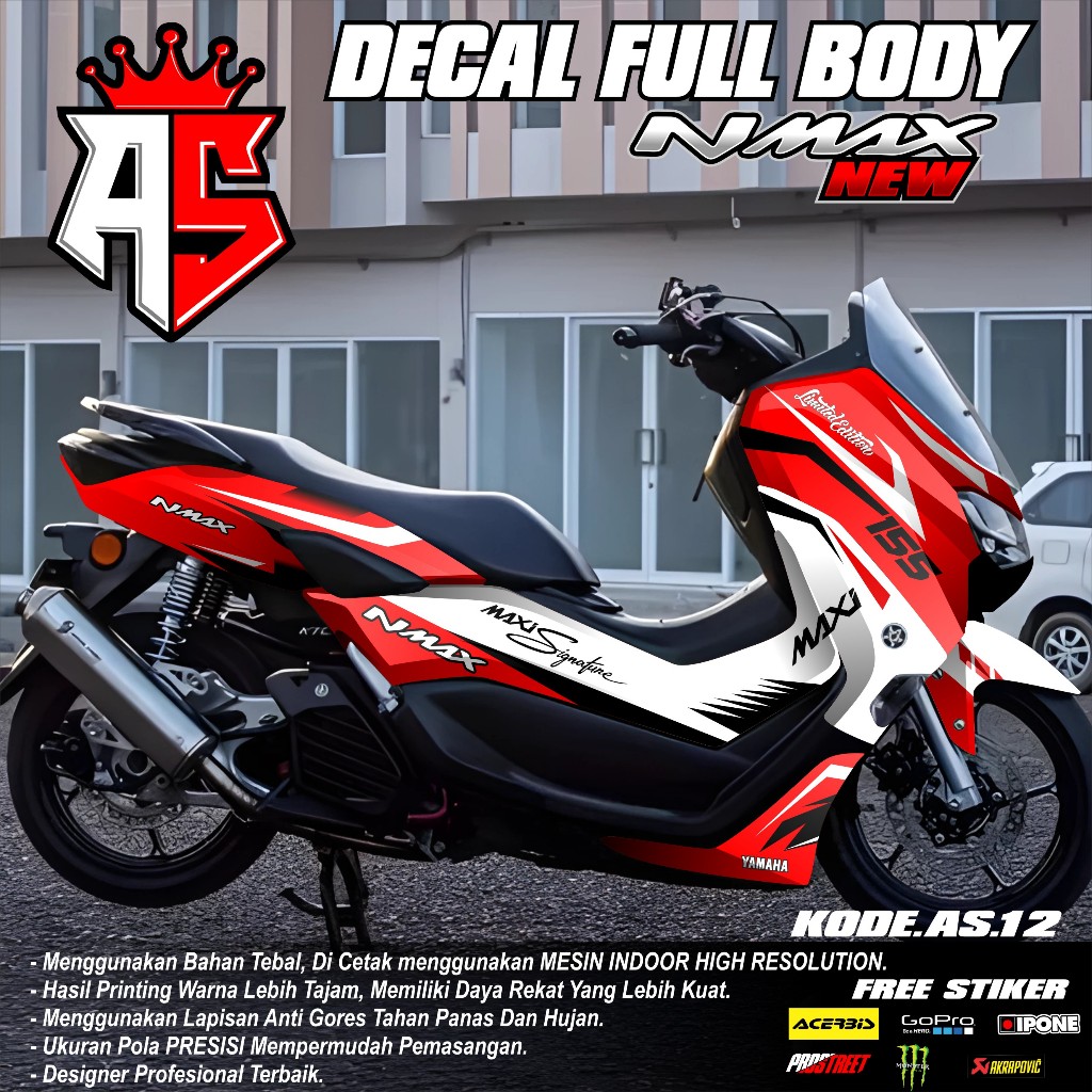 Yamaha Nmax 155 New FullBody Decal Sticker 2020 2021 2022 2023 2024 New ...