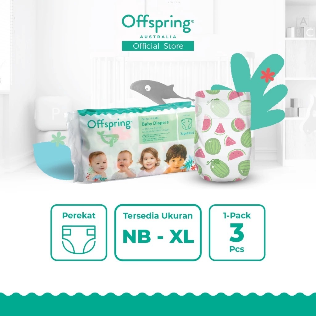 Offspring Baby Diapers Chlorine Free SAP Diapers Trial pack - Adhesive ...