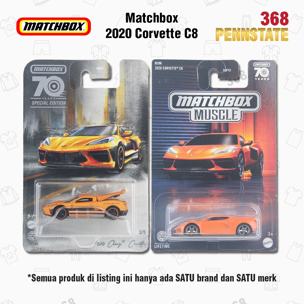 Matchbox Original Diecast Model Real Car 2020 Chevrolet Corvette C8 ...