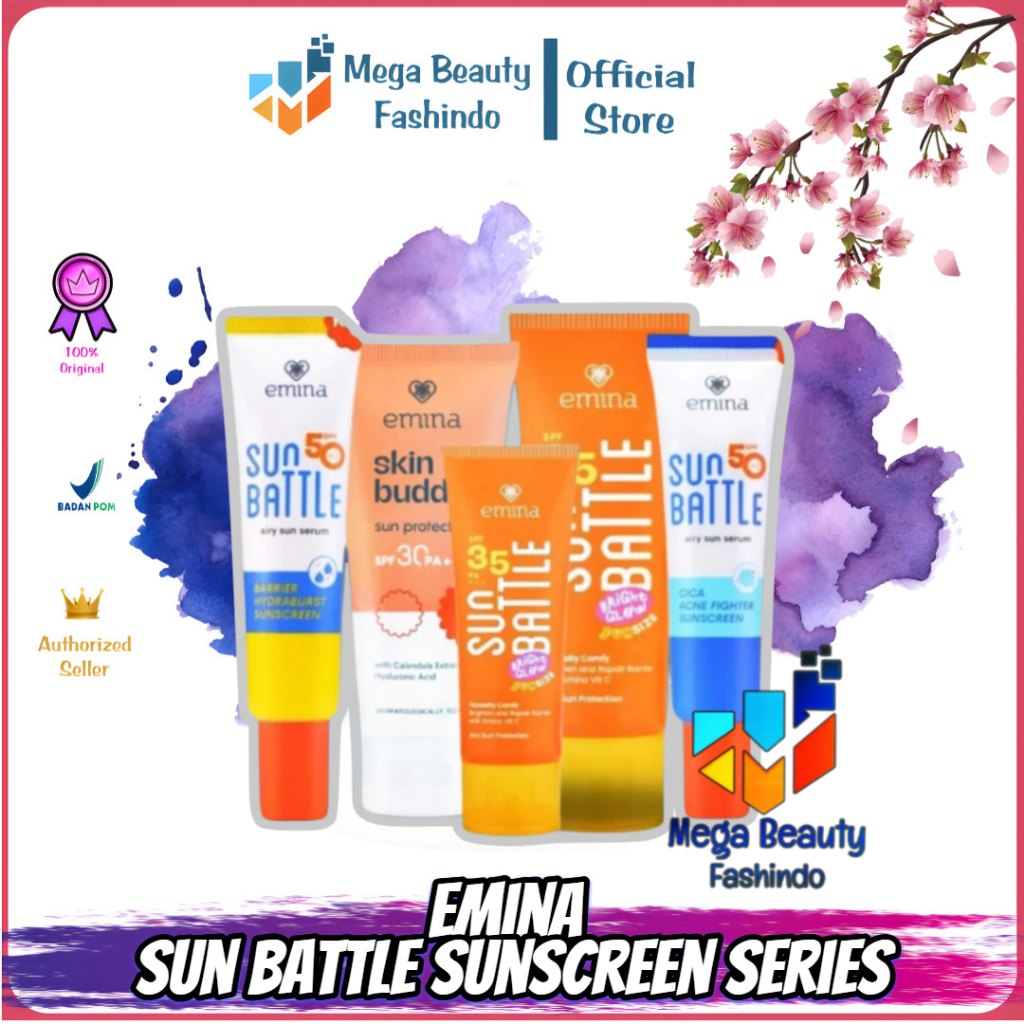 Emina Sun Battle Series | Bright Glow SPF 35 PA+++ Sunscreen Skin Buddy ...