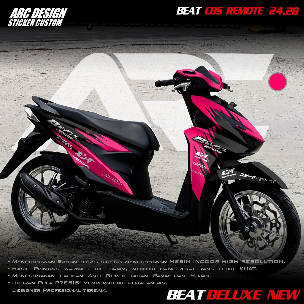 Newest Decal Sticker HONDA Beat CBS STREET Smart Key Remote Full body ...