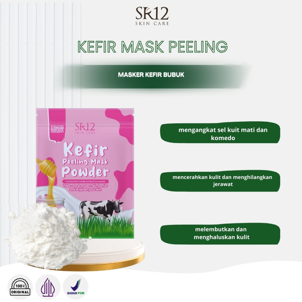 SR12 kefir mask / powder mask / face mask Exfoliating mask | Shopee ...