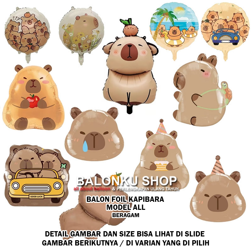 Capybara Foil Balloons / Capybara Foil Balloons / Capybara Balloons ...