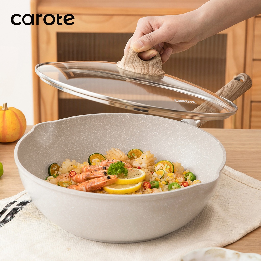 Carote Cozy Complete Non-Stick Frying Pan (Deep Frying Pan) Large ...