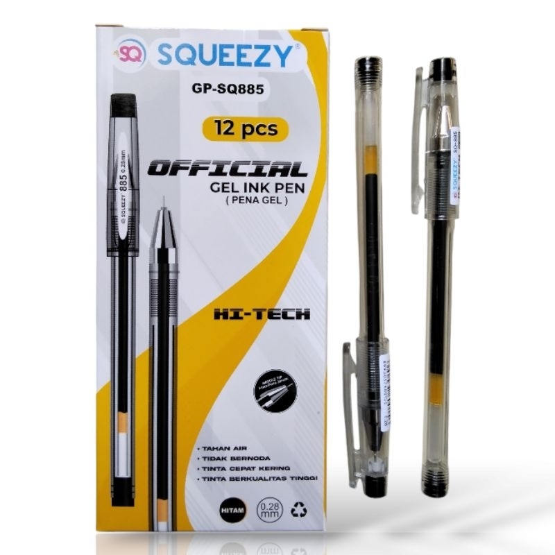 Hi-tech Squeezy GP-SQ885 Gel Pen (Contains 12 pcs) | Shopee Singapore