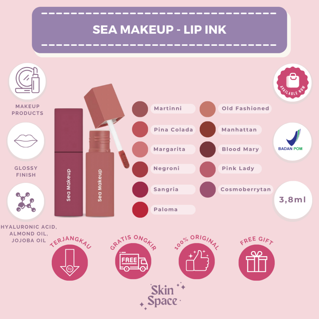 SEA MAKEUP Lacquer Shake Lip Ink Longlasting lip ink - Liquid Lipstick ...