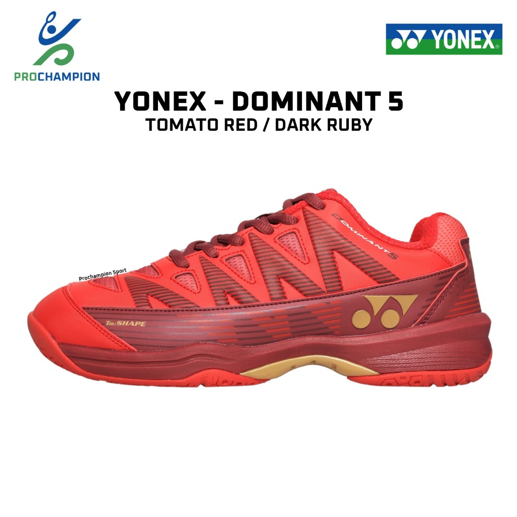 Yonex Tru Cushion Dominant 5 Tomato Red Dark Ruby Badminton Shoes ...