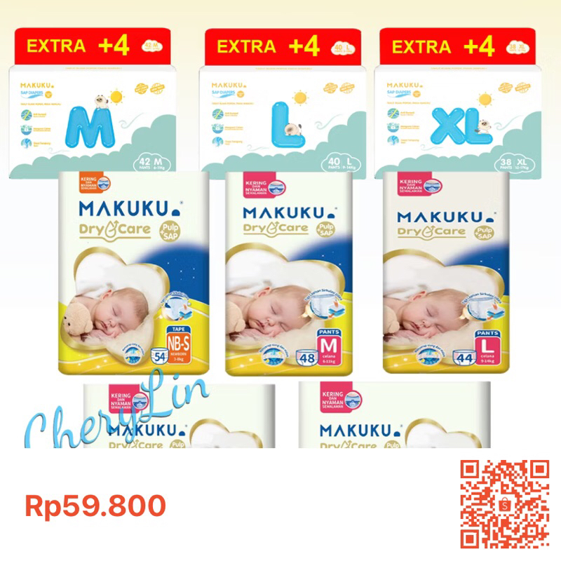 Pampers New Makuku DryCare Full+fill more Size NB-S Newborn 3-8kg | Shopee Singapore
