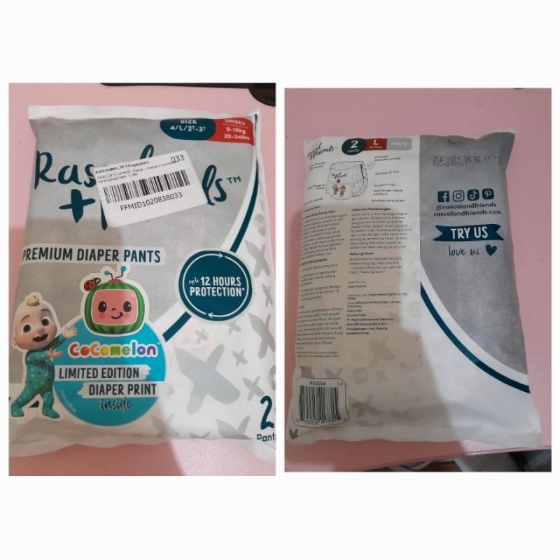 Cocomelon Premium Diaper Pants contains 2 sizes L | Shopee Singapore