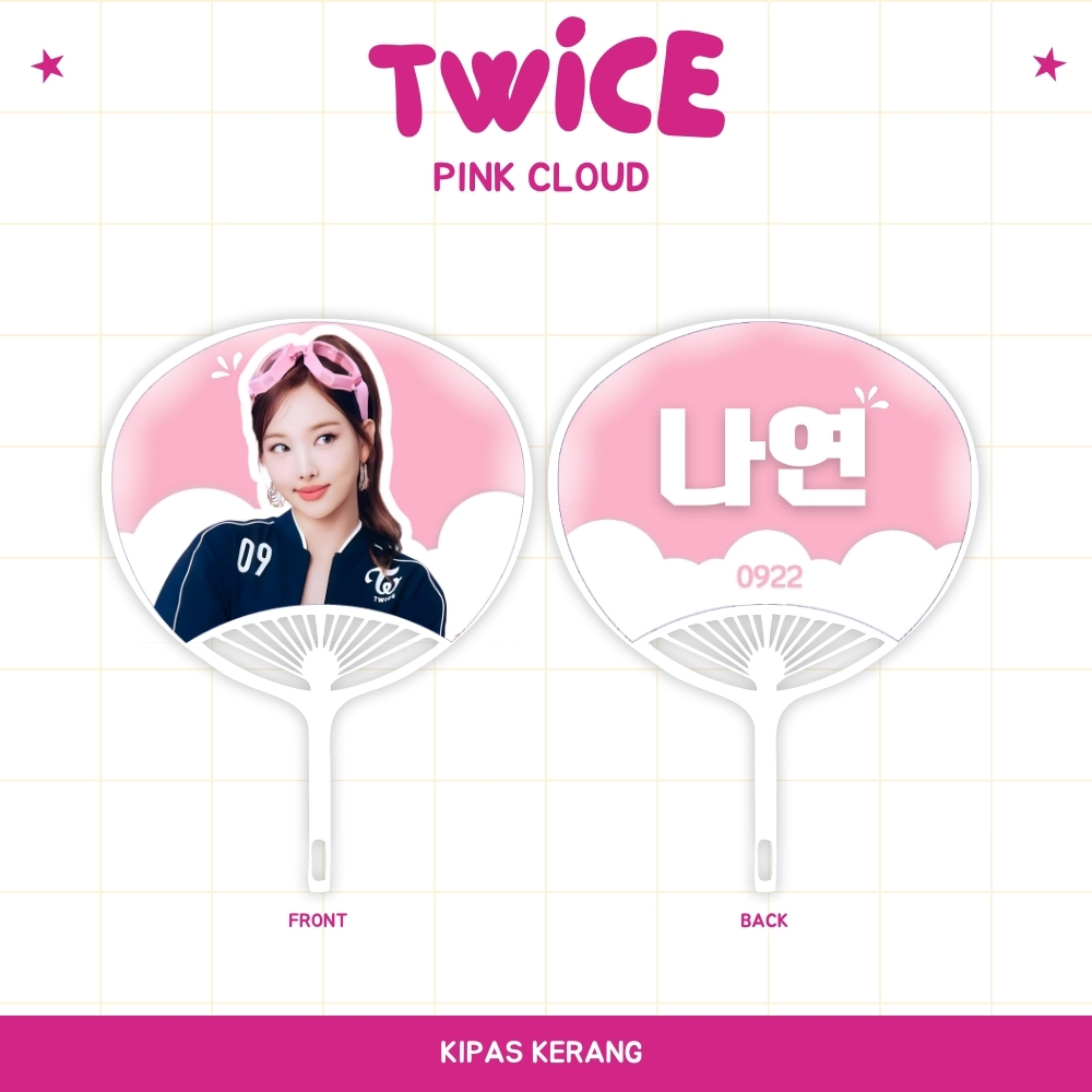 Twice SHELL HAND FAN (PRICE 1 PCS) UCHIWA FAN KPOP JPOP CARDS IDOL BIAS ...