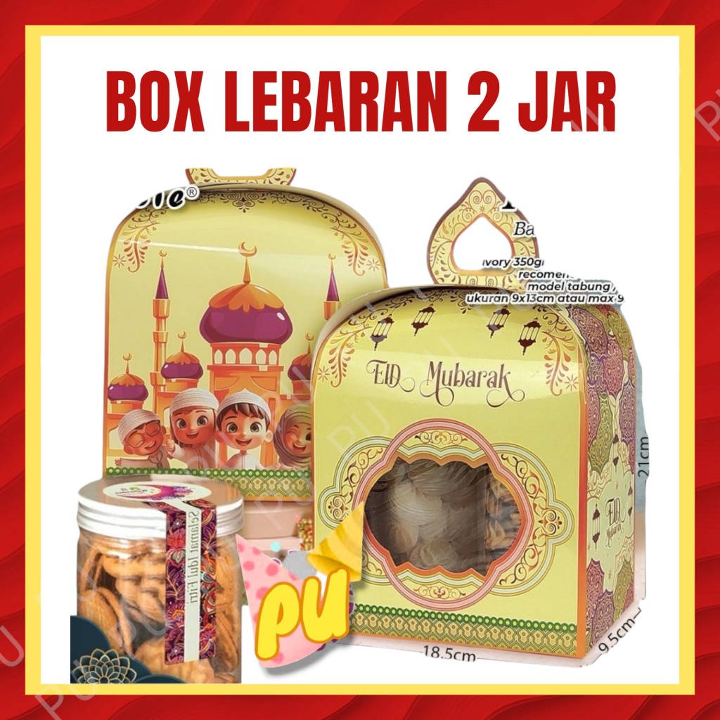 2 Jar Eid Al-Fitr Box / Eid Cake Box / Eid Al-Fitr Parcel / Eid Hampers ...