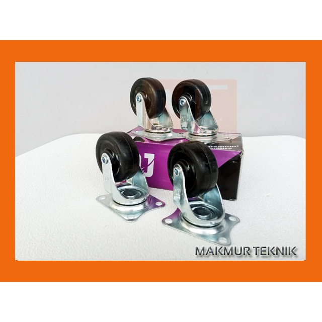 Caster Wheels Trolley Wheels 2 inch Rubber Wheels Live | Shopee Singapore