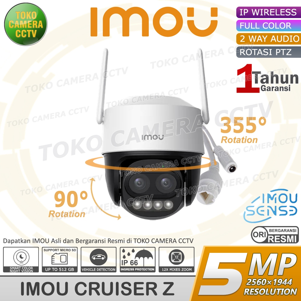 Cctv WIFI OUTDOOR PTZ DUAL LENS IMOU CRUISER Z 5MP Smart CCTV Camera ...