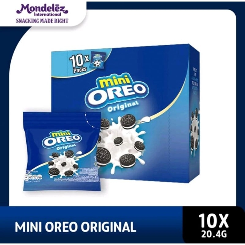 Mini Oreo Original 1 box Contains 10 Packs Of Oreo Biscuits | Shopee ...