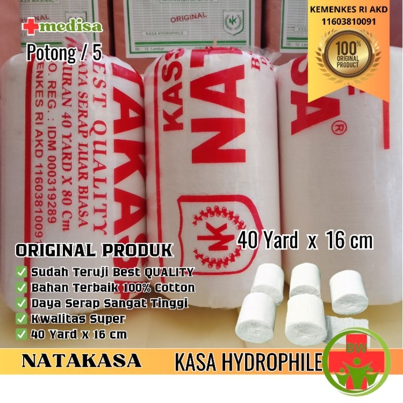 MERAH ROLLED PERBAN 40 Yards Hydrophile NATAKASA BEST QUALITY (RED ...