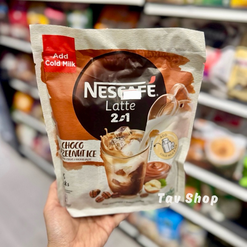 Nescafe Latte 2in1 Ice - Choco Hazelnut contains 15 sachets (Imported ...