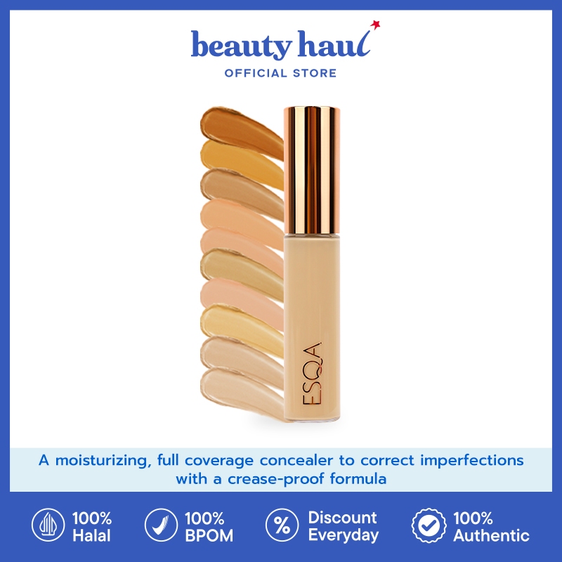 ESQA Flawless Liquid Concealer - Light Liquid Concealer, Full Coverage ...