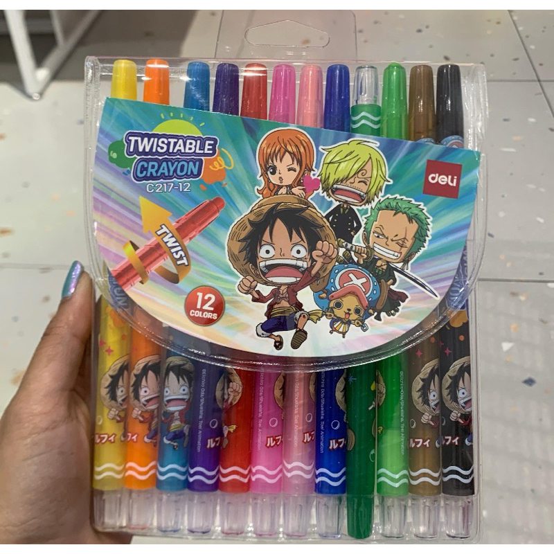 Deli One Piece Twistable Crayon C217-12 (12 Colors) | Shopee Singapore