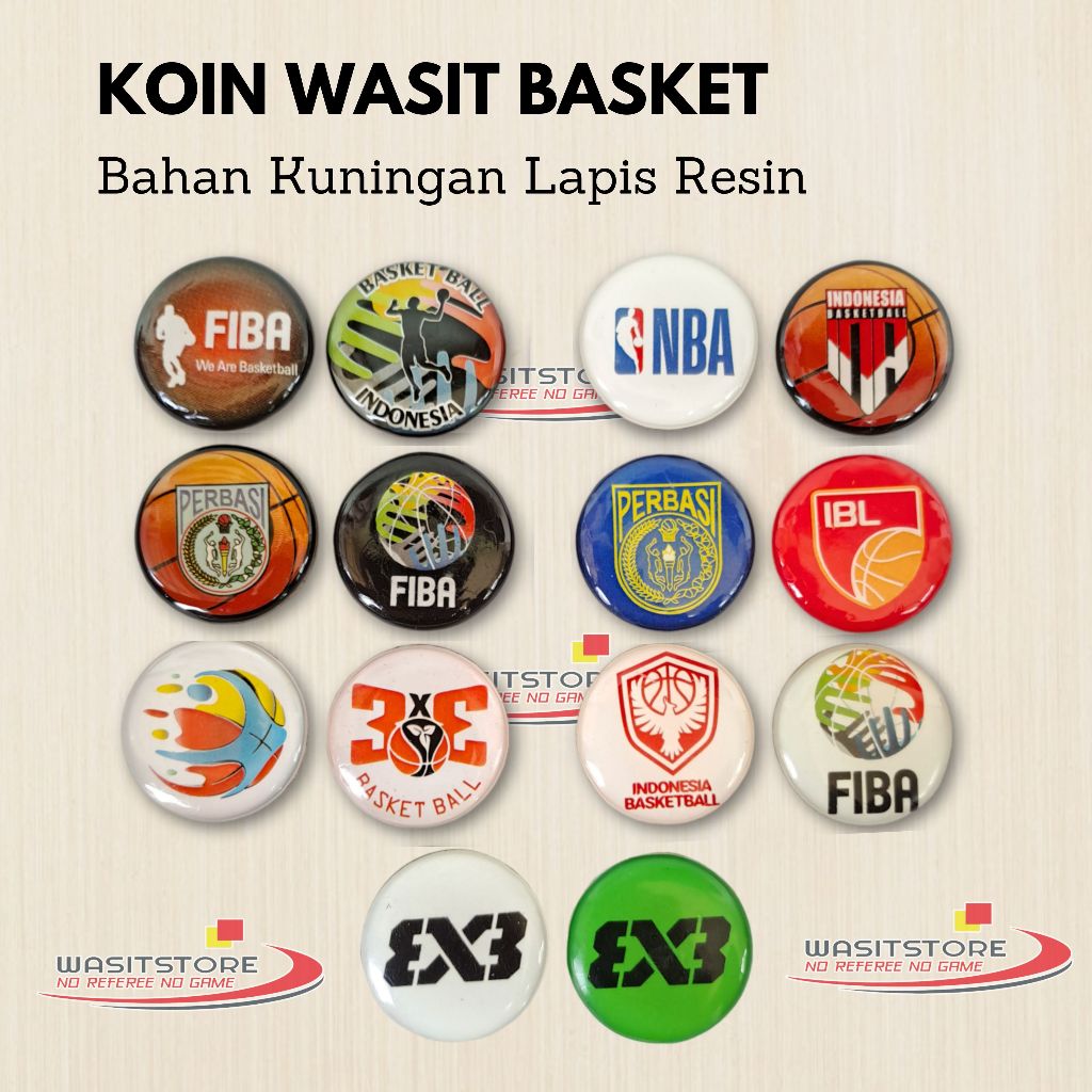BASKETBALL / PERBATION TOS COIN / 3x3 / FIBA / INA / NBA (RESIN / FIBER ...