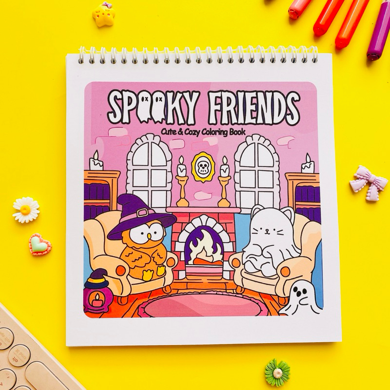 Spooky Friends Cute And Cozy Coloring Book | Shopee Singapore
