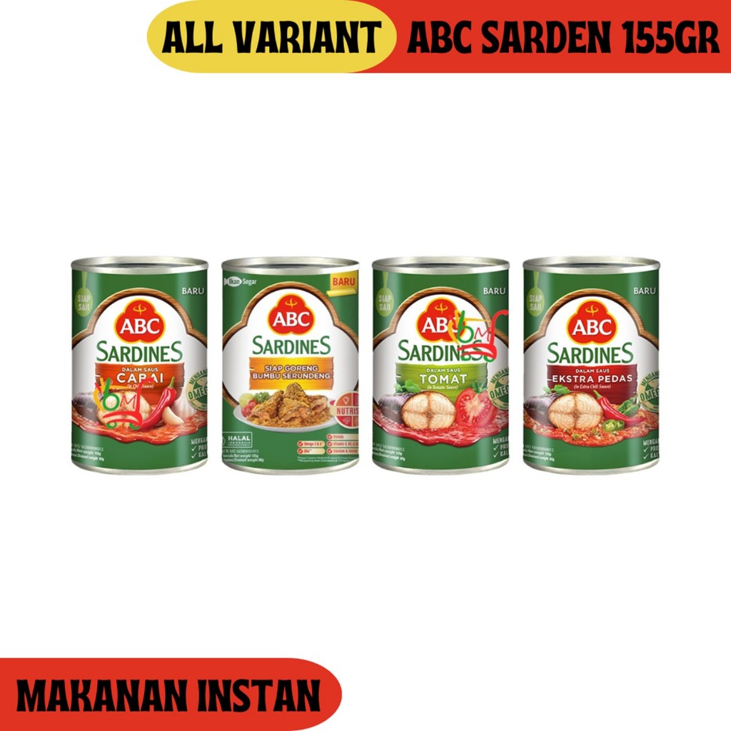 Abc Canned Instant Food Sardines All Variant | Shopee Singapore