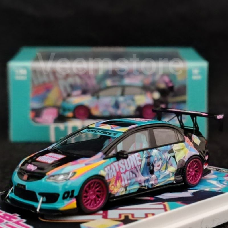 Die Cast 1:64 Honda Civic FD2 Hatsune Miku Livery [Cool Car] | Shopee ...